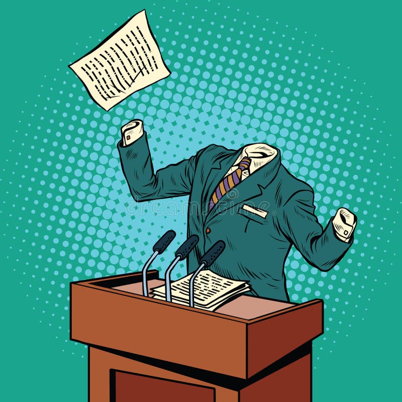 Invisible Speaker Speaks Podium Stock Illustrations – 2 Invisible ...
