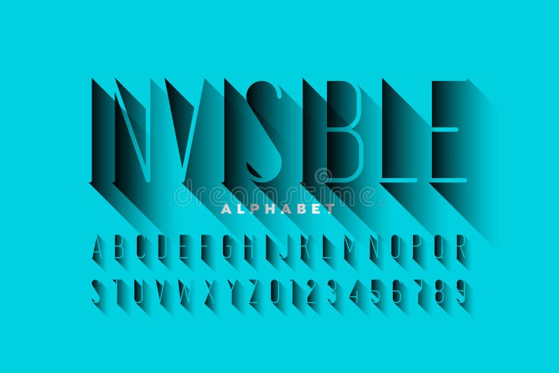 Invisible Style Font Design Stock Vector - Illustration of quot, latin ...