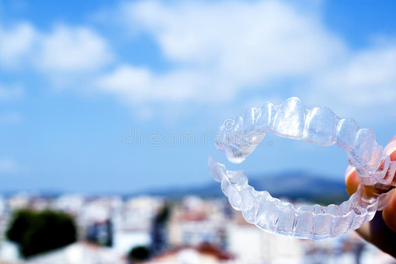 Invisible Teeth Aligner on Light Background Stock Photo - Image of ...