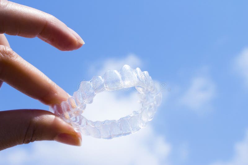 Invisible Teeth Aligner on Light Background Stock Image - Image of ...