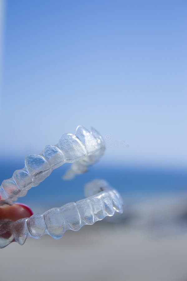 Invisible Tooth Retainer Held by One Hand Stock Photo - Image of ...