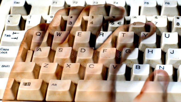 The invisible typist stock image. Image of keyboard, letter - 4476217