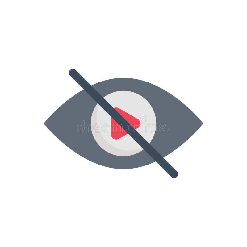 Unseen Vector Glyph Flat Icon Stock Vector - Illustration of glyph ...