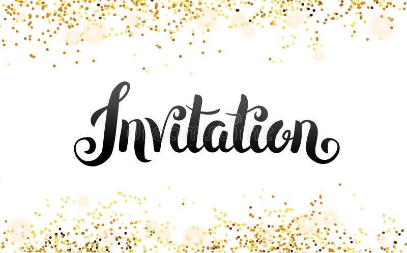 Invitación De Las Letras Le Invitan Stock de ilustración - Ilustración ...