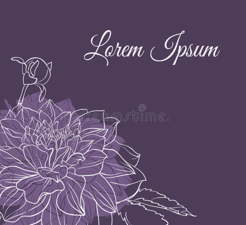 Invitación Delicada Del Vintage Con La Flor Ilustración del Vector ...