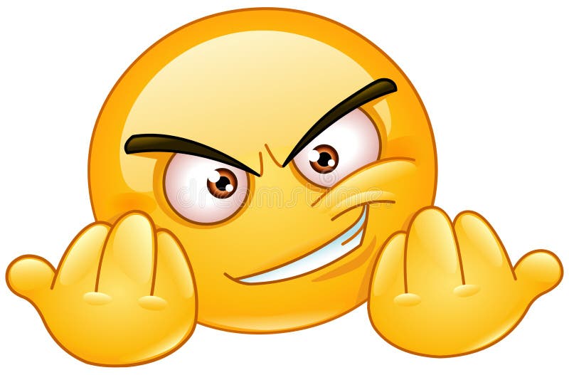 Invitación a Luchar El Emoticon Ilustración del Vector - Ilustración de ...