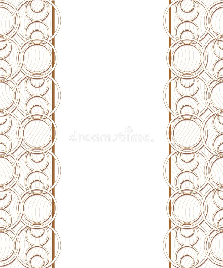 Invitation Card with Abstract Circles in Light Beige Color Stock Vector ...