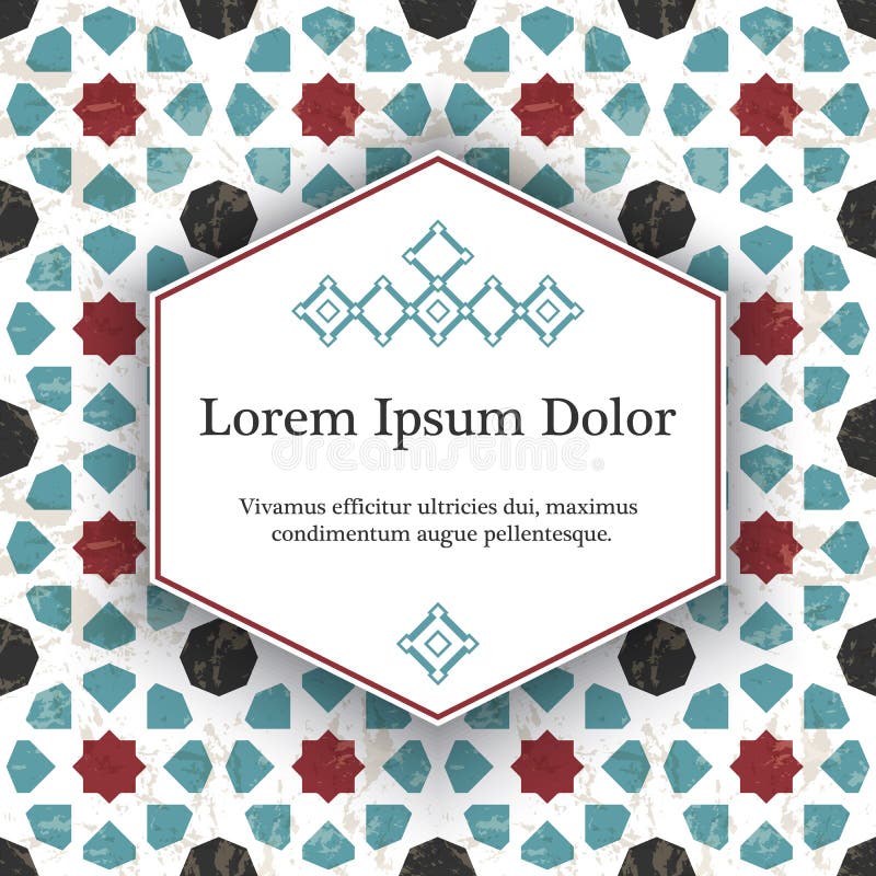 Invitation Card with Arabesque Decor Stock Vector - Illustration of ...