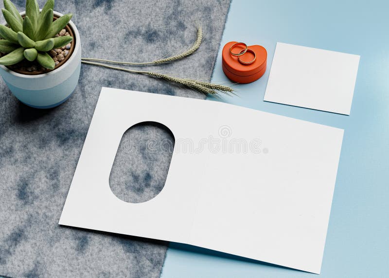 An Invitation Card with an Arch-shaped Hole, Perfect for Wedding ...