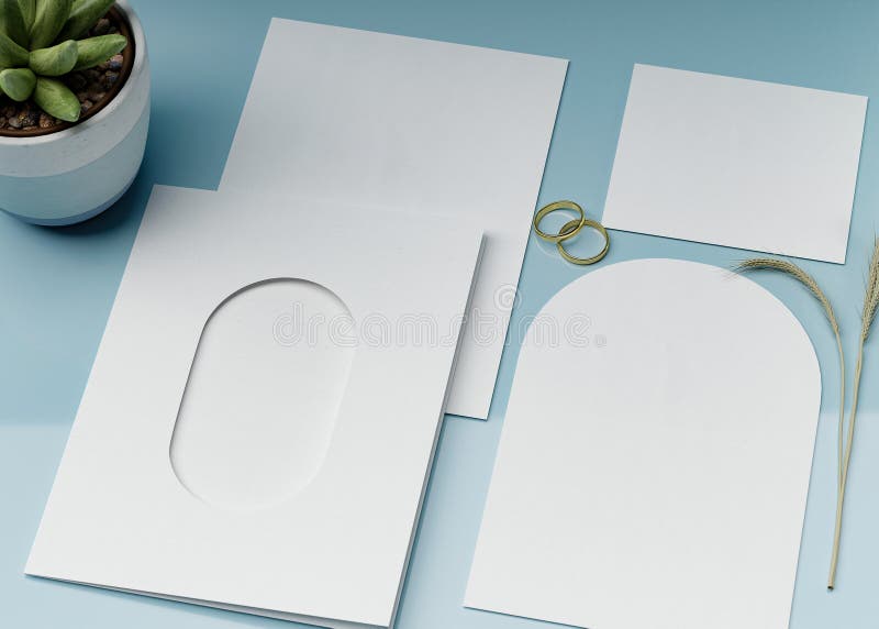 An Invitation Card with an Arch-shaped Hole, Perfect for Wedding ...