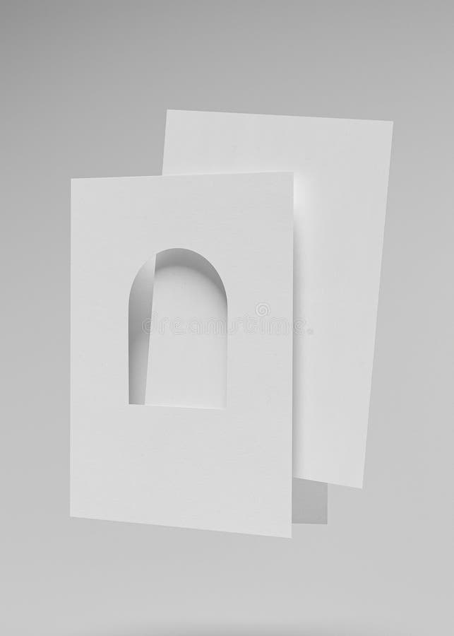 An Invitation Card with an Arch-shaped Hole, Perfect for Wedding ...