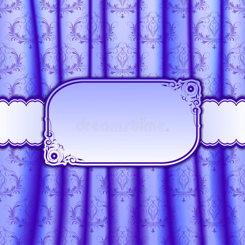 Invitation Card on Curtain with Pleats Stock Vector - Illustration of ...