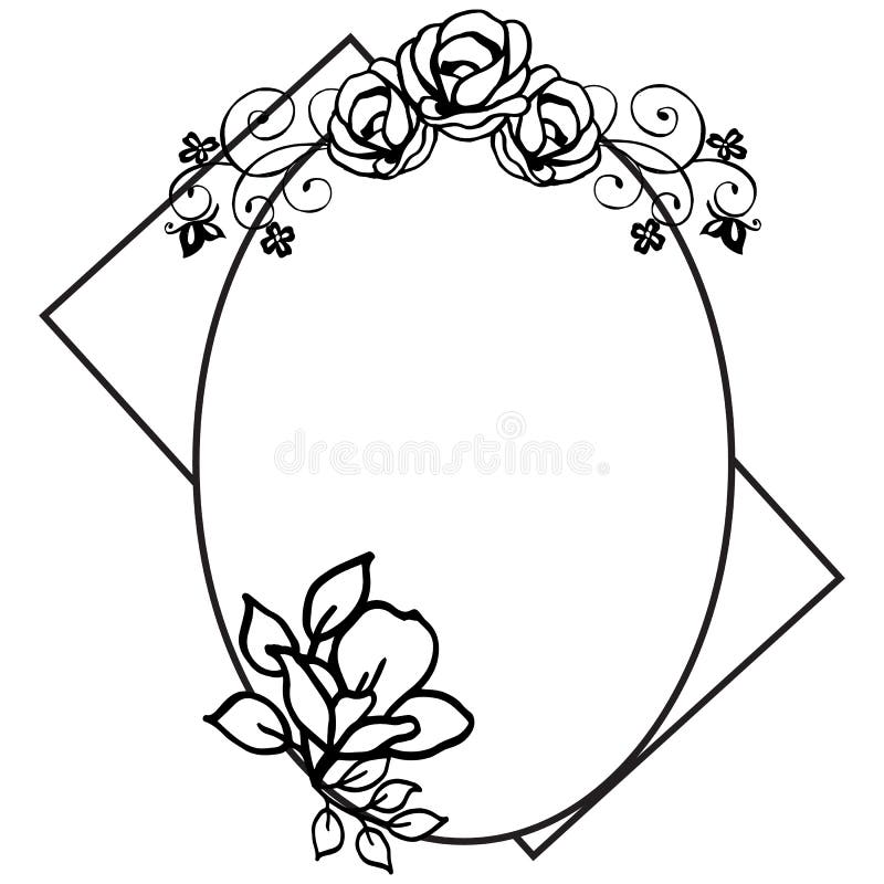 Invitation Card Design with Beauty of Leaf Flower Frames. Vector Stock ...