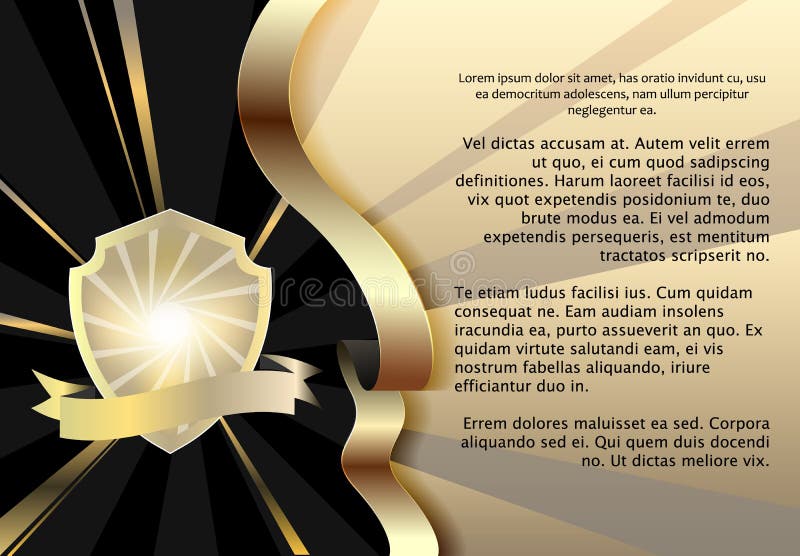 Invitation Card Design. Invitation Card for Men, Black Gold. Vector ...