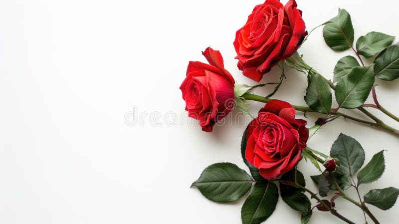 Invitation Card Design with Rose Flowers only, White Background Stock ...