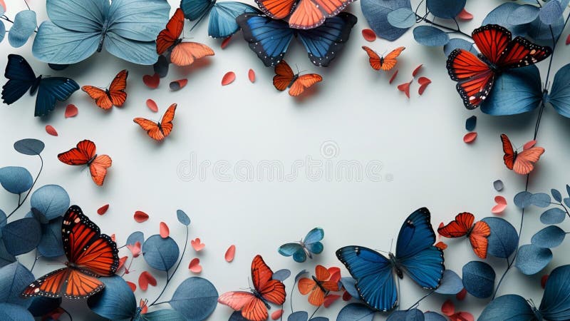 Invitation Card Design with a Spring Theme and Empty Area for Text ...