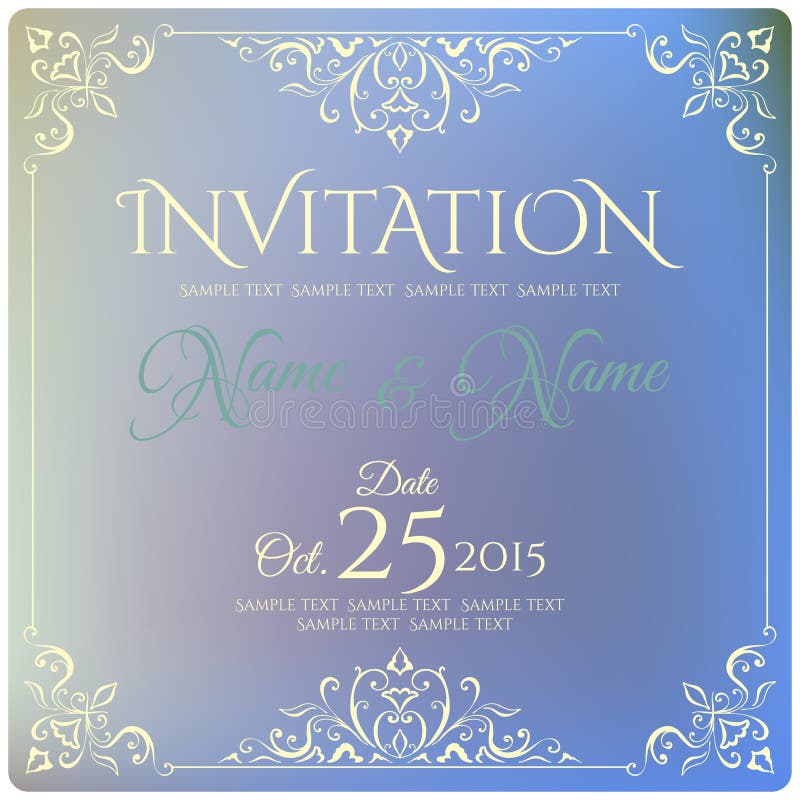 Invitation Card Design. Vector Illustration Stock Illustration ...