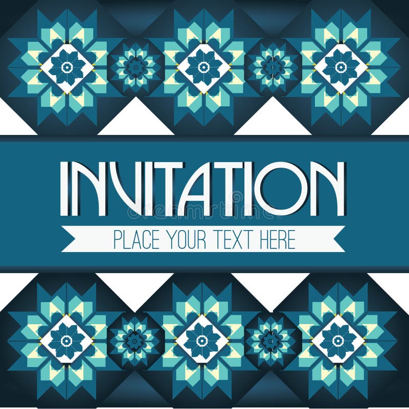 Invitation Card Design. Vector Illustration Decorative Design Stock ...