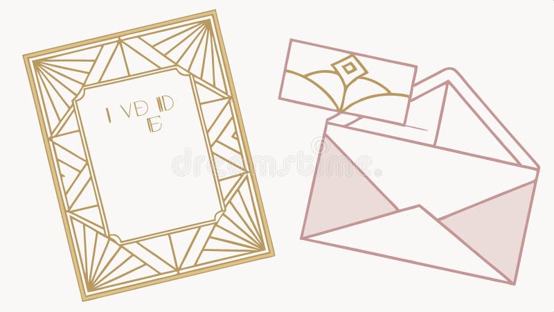 Invitation Card and Envelopes, Event and Communication Graphic Vector ...