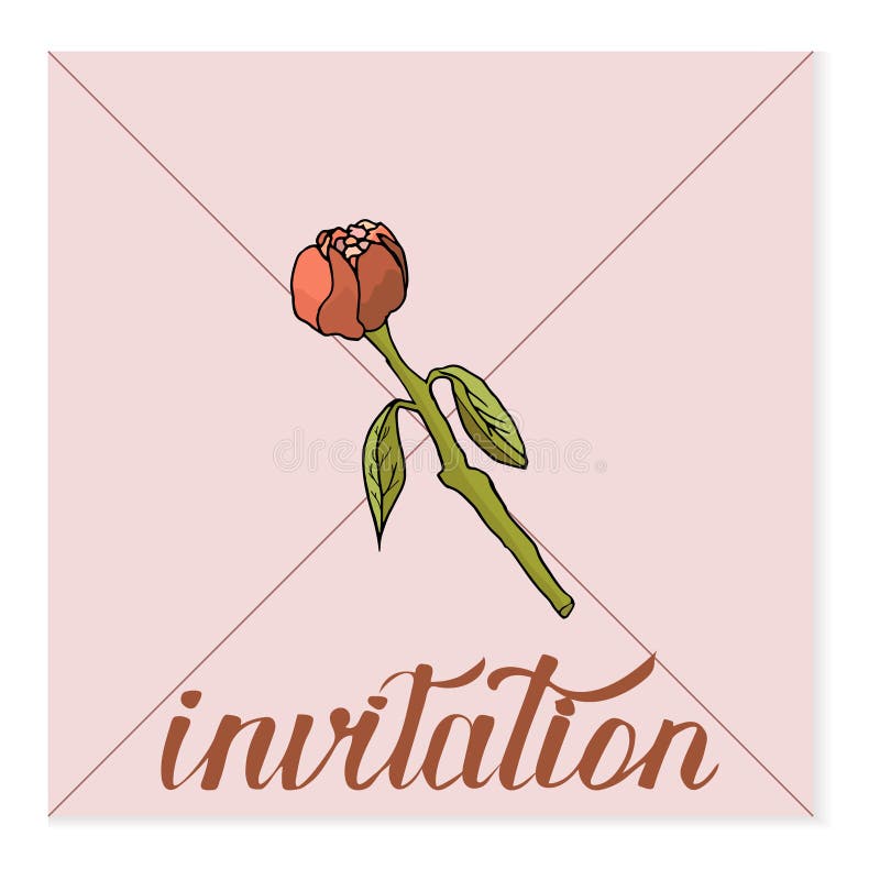 Invitation Card with Floral Design ElementsÂ Stock Vector ...