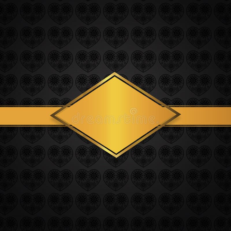 Invitation Card with Heart Pattern Stock Illustration - Illustration of ...