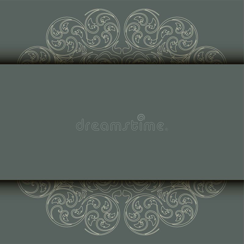 Invitation Card with Horizontal Label Place for Text. Vector Stock ...