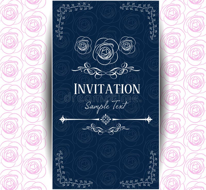 Invitation Card Vector Illustration Stock Vector - Illustration of ...