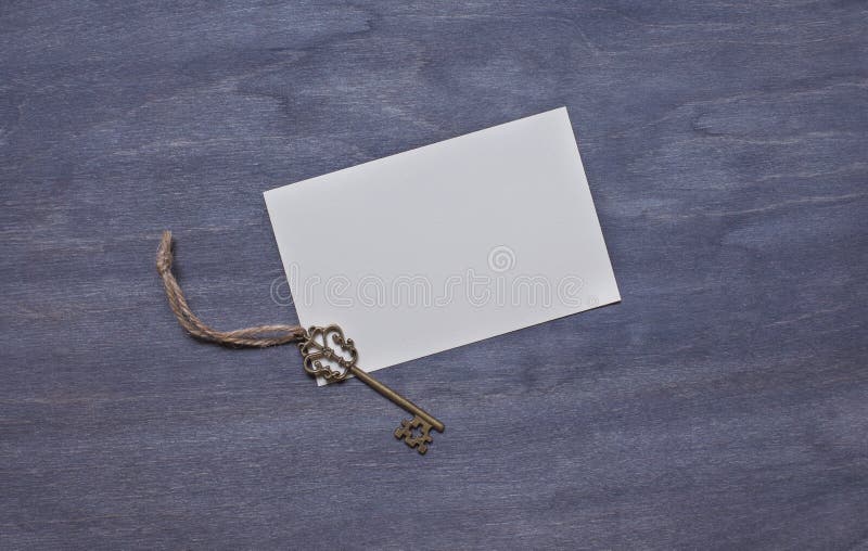 Invitation card with key stock image. Image of background - 60260703