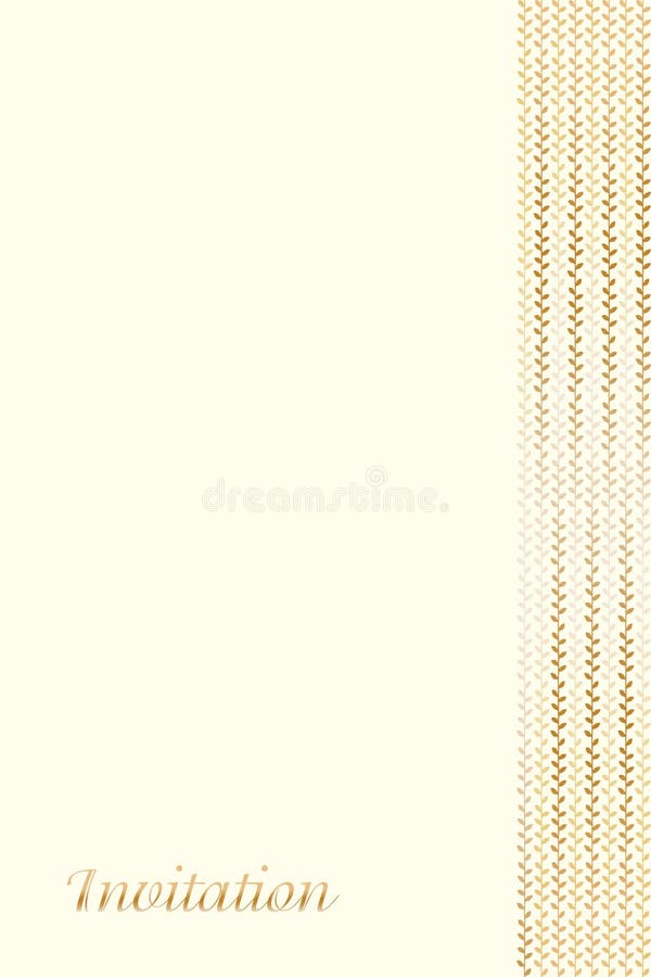 Invitation, Card with a Minimalist Design. Beige Background with Leaves ...