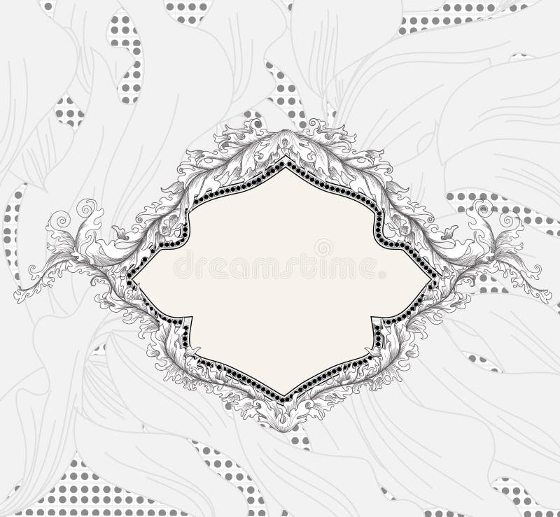 Invitation Card with Precious Baroque Frame Stock Vector - Illustration ...