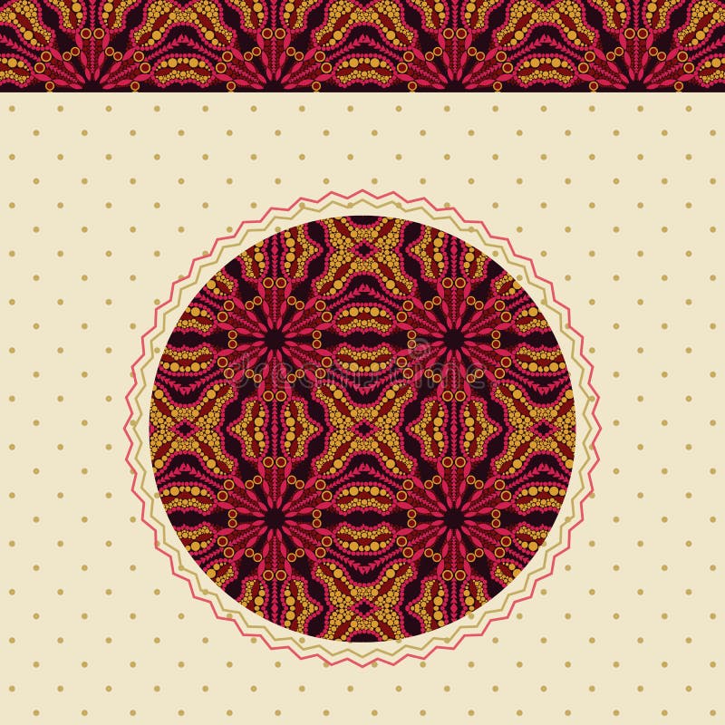 Invitation Card with Round Element in Center Stock Illustration ...