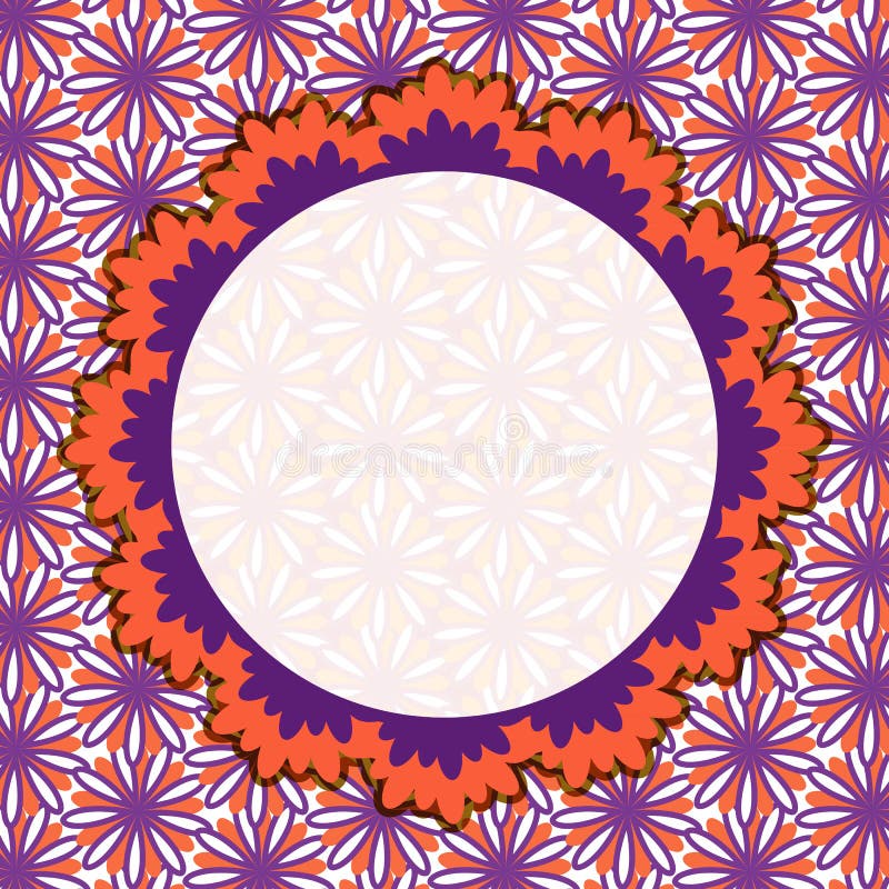 Invitation Card with Round Vignette Stock Vector - Illustration of ...