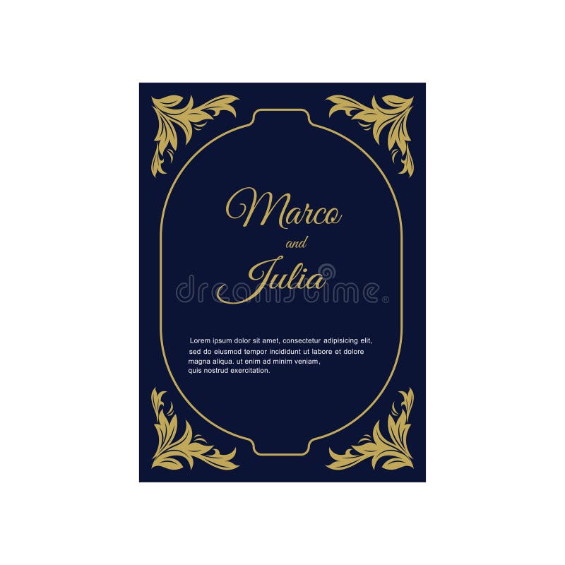 Invitation Card with Seamless Leaf Pattern. Wedding Invitation ...