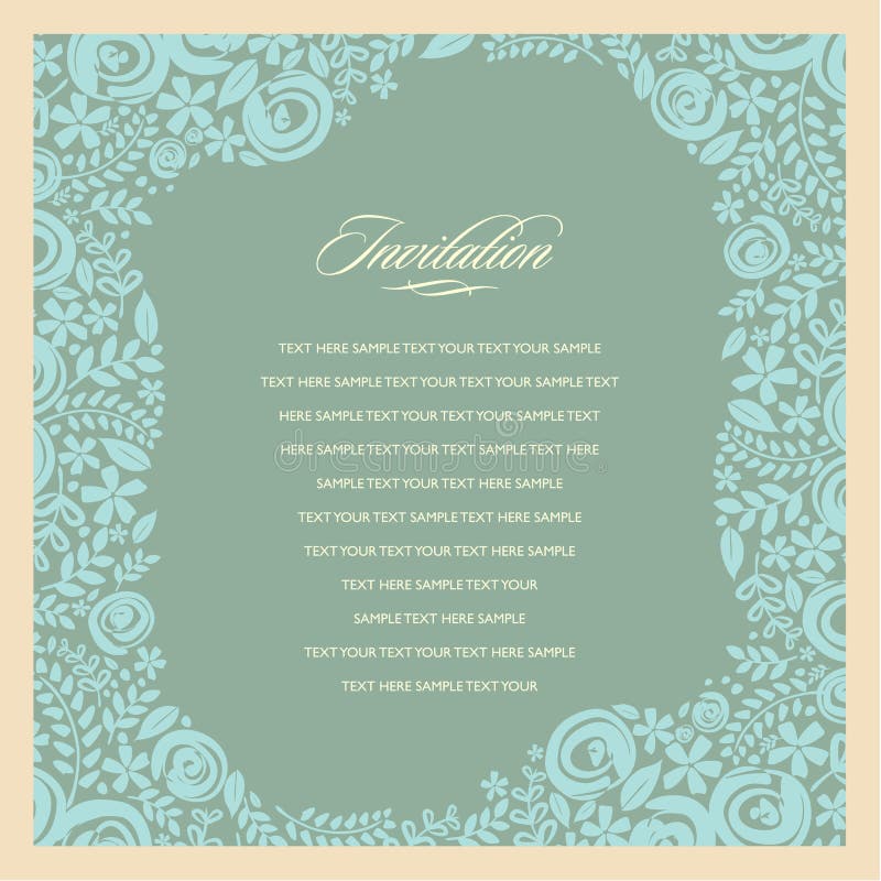 Invitation card template stock vector. Illustration of curve - 57073323