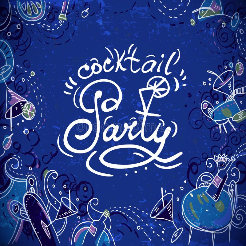 Invitation Card To Cocktail Party Stock Vector - Illustration of ...