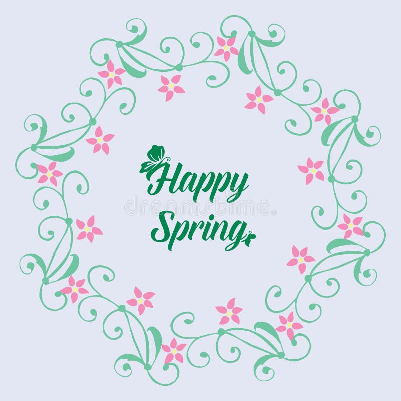 Invitation Card Wallpapers Design for Happy Spring, with Seamless Leaf ...