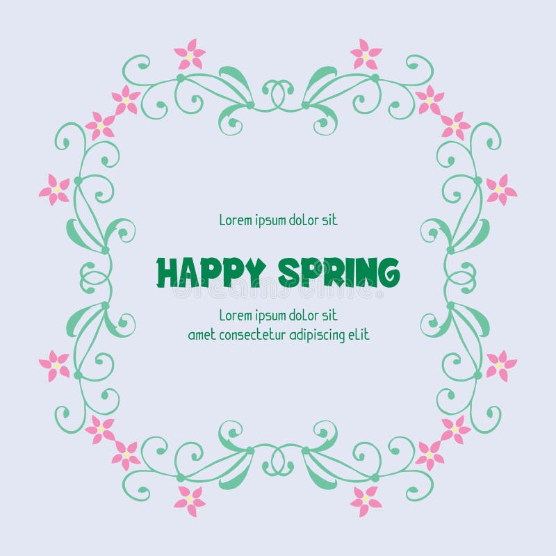 Invitation Card Wallpapers Design for Happy Spring, with Seamless Leaf ...
