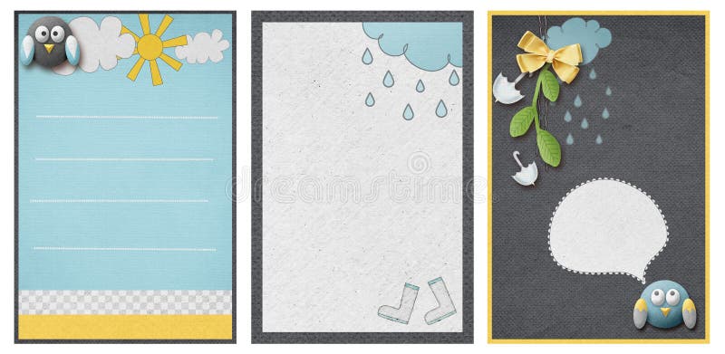 Invitation Card in Weather Theme Stock Illustration - Illustration of ...