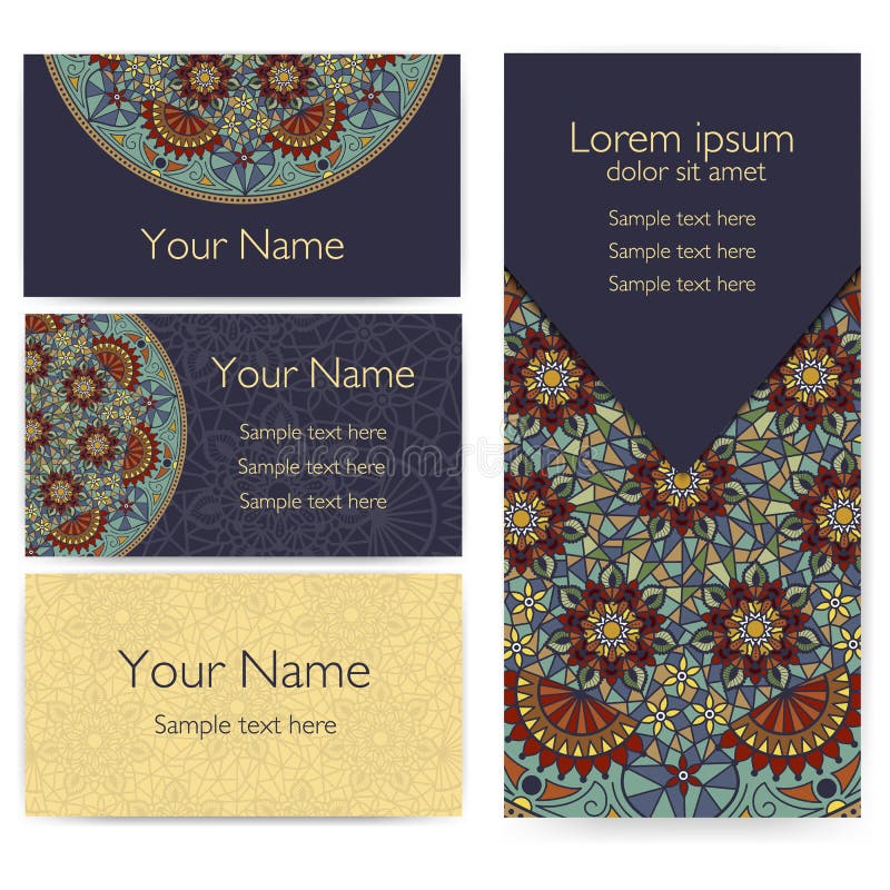 Invitation, Cards with Ethnic Arabesque Elements. Arabesque Style ...
