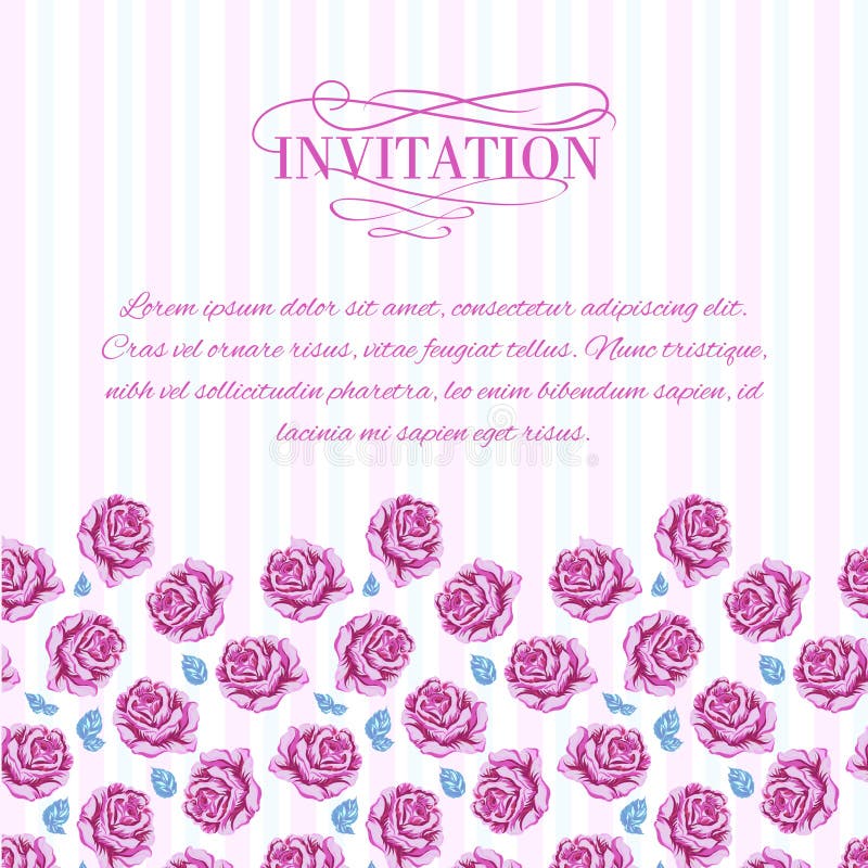 Invitation Cards with Lines Set Stock Vector - Illustration of ...