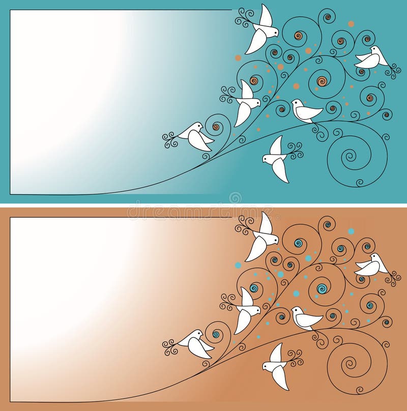 Invitation with Doves and Roses Stock Vector - Illustration of border ...