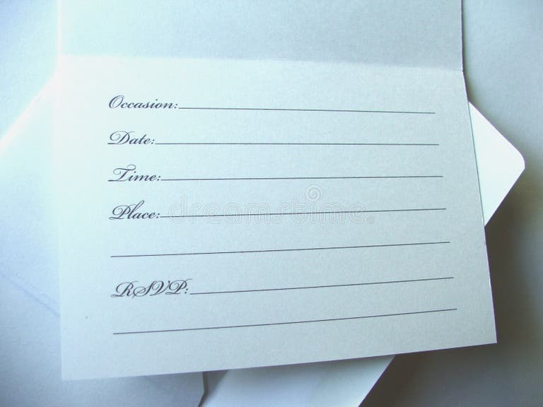 Invitation- Fill in the Blanks Stock Photo - Image of date, wedding: 297544