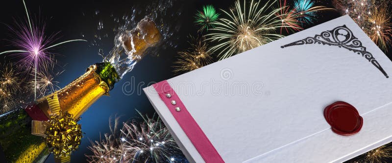 Invitation - Fizz and Fireworks Stock Photo - Image of bubbles ...