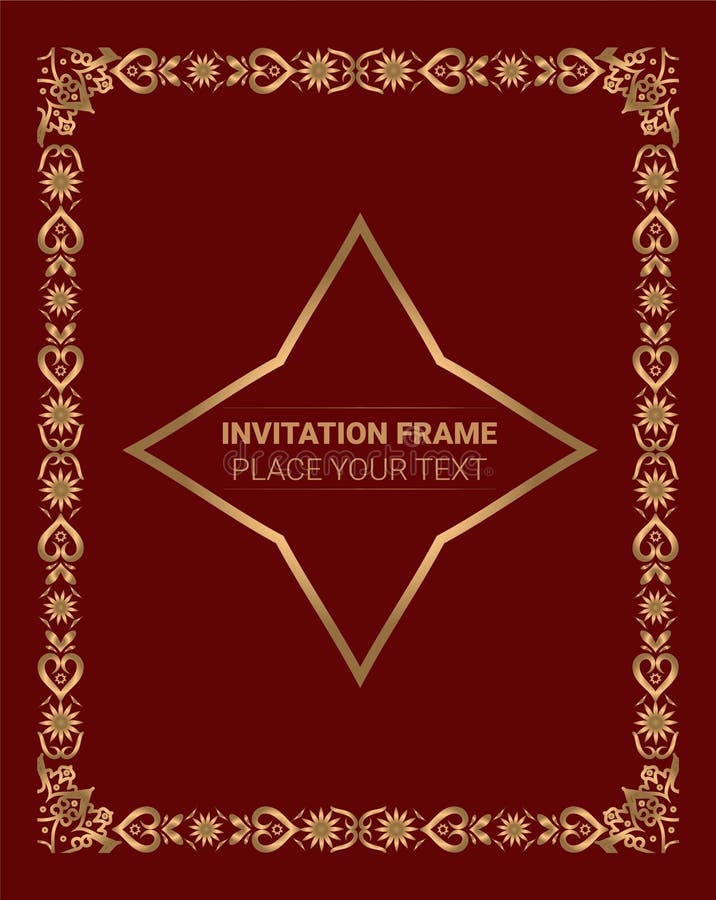 Invitation Frame Design Background Vector-1 Stock Vector - Illustration ...