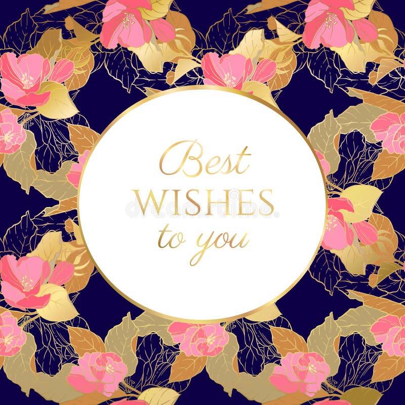 Invitation or Greeting Card with Apple Tree Blossom. Stock Vector ...