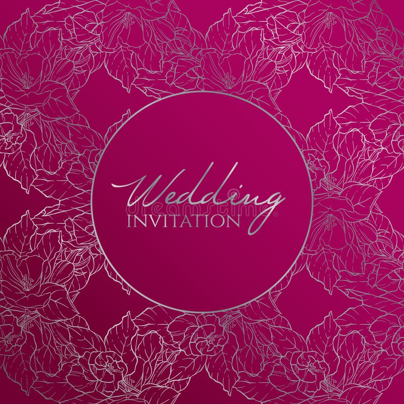 Invitation or Greeting Card with Apple Tree Blossom. Stock Vector ...