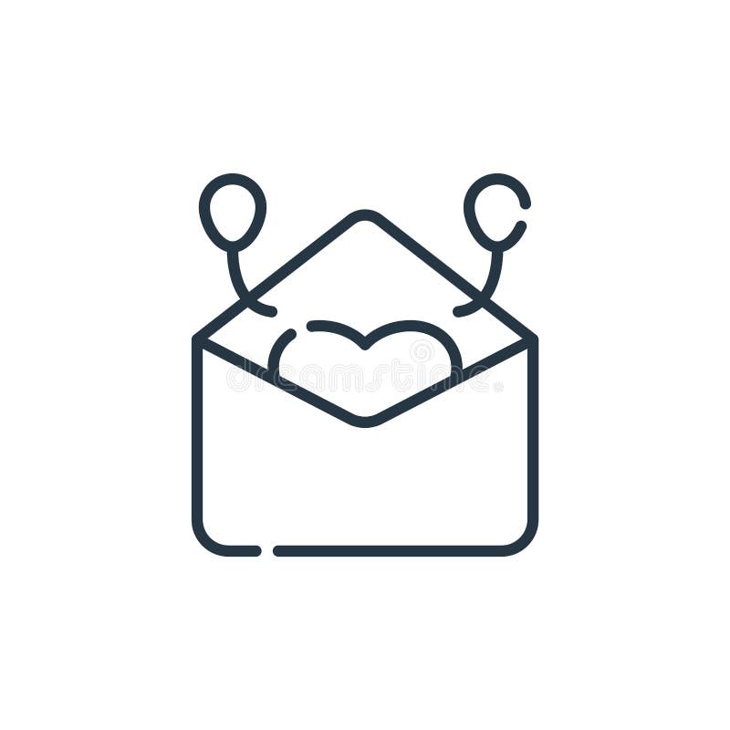 Invitation Icon Vector from Event Concept. Thin Line Illustration of ...