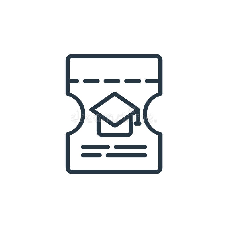 Invitation Icon Vector from Online Learning Part Line Concept. Thin ...