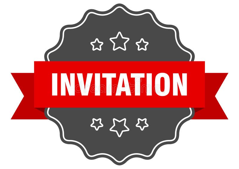Invitation Label. Invitation Isolated Seal. Sticker. Sign Stock Vector ...