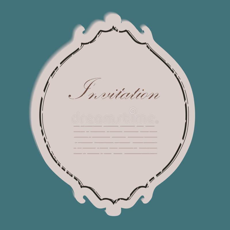 Invitation Label. Vector Illustration Decorative Design Stock Vector ...